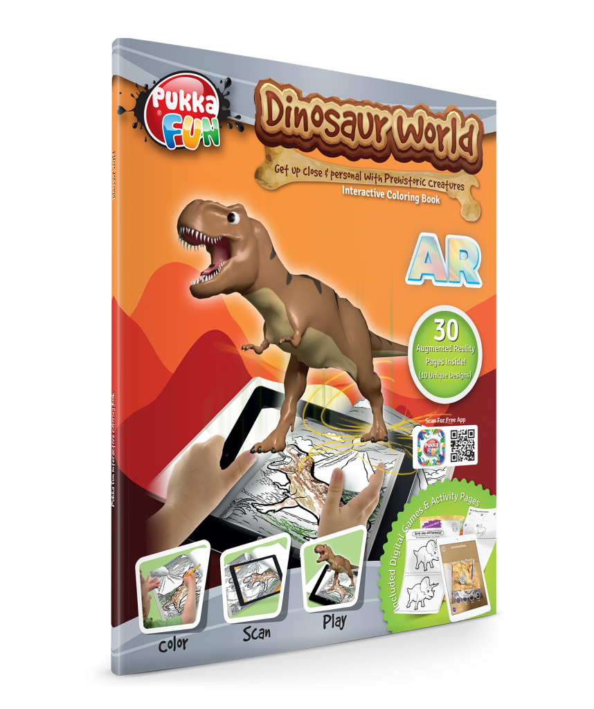 Pukka Fun Interactive Colouring Book Dinosaur World – Pukka Pads North ...